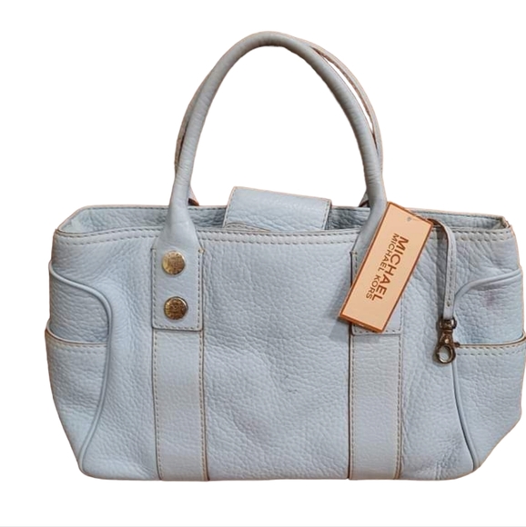 MICHAEL Michael Kors | Bags | Nwt Michael Kors Pebbled Light Blue ...